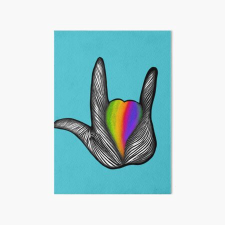"ASL Pride" Art Board Print for Sale by Machete7 | Redbubble