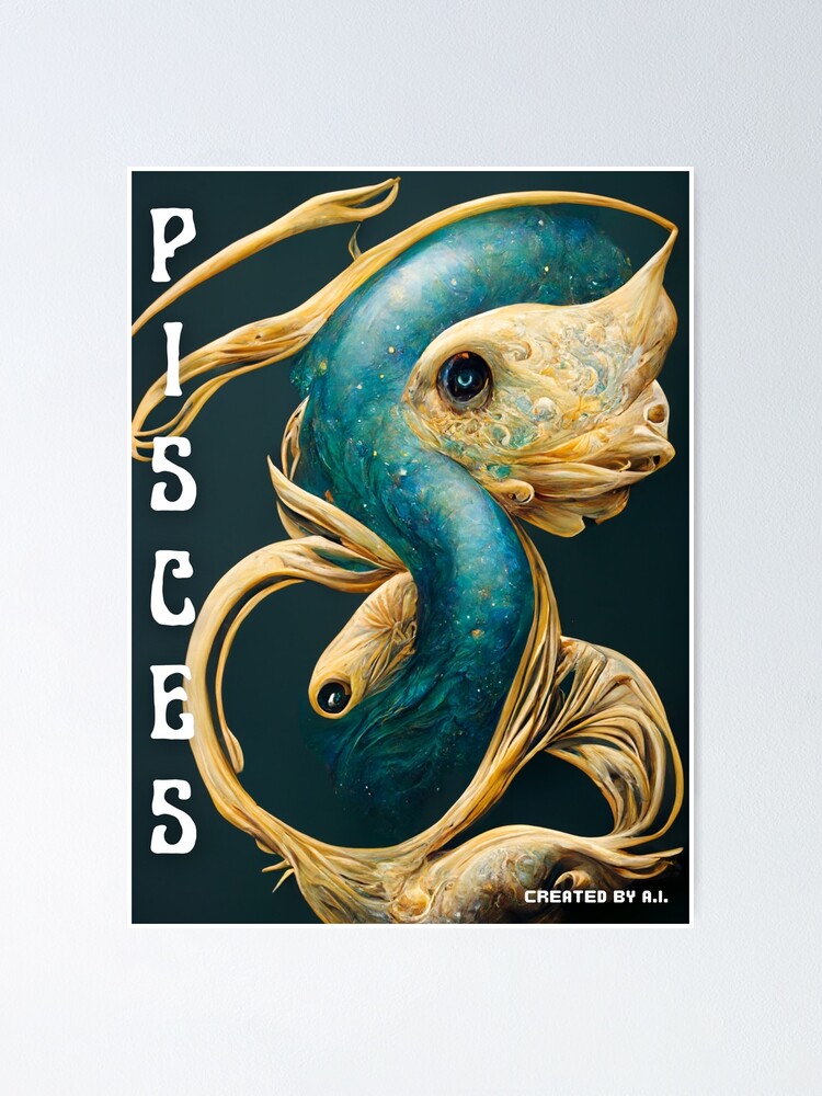 "Pisces - Zodiac Sign Created by AI" Poster for Sale by Created-by-AI ...