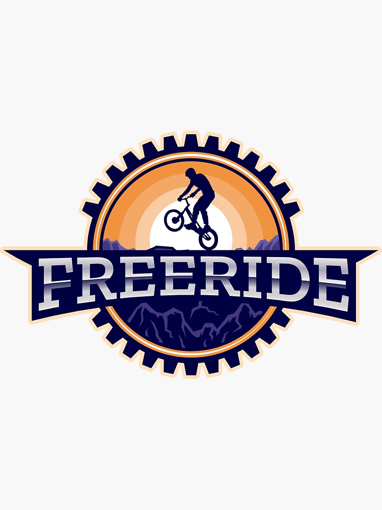 "Freeride" Sticker for Sale by AQ-design | Redbubble