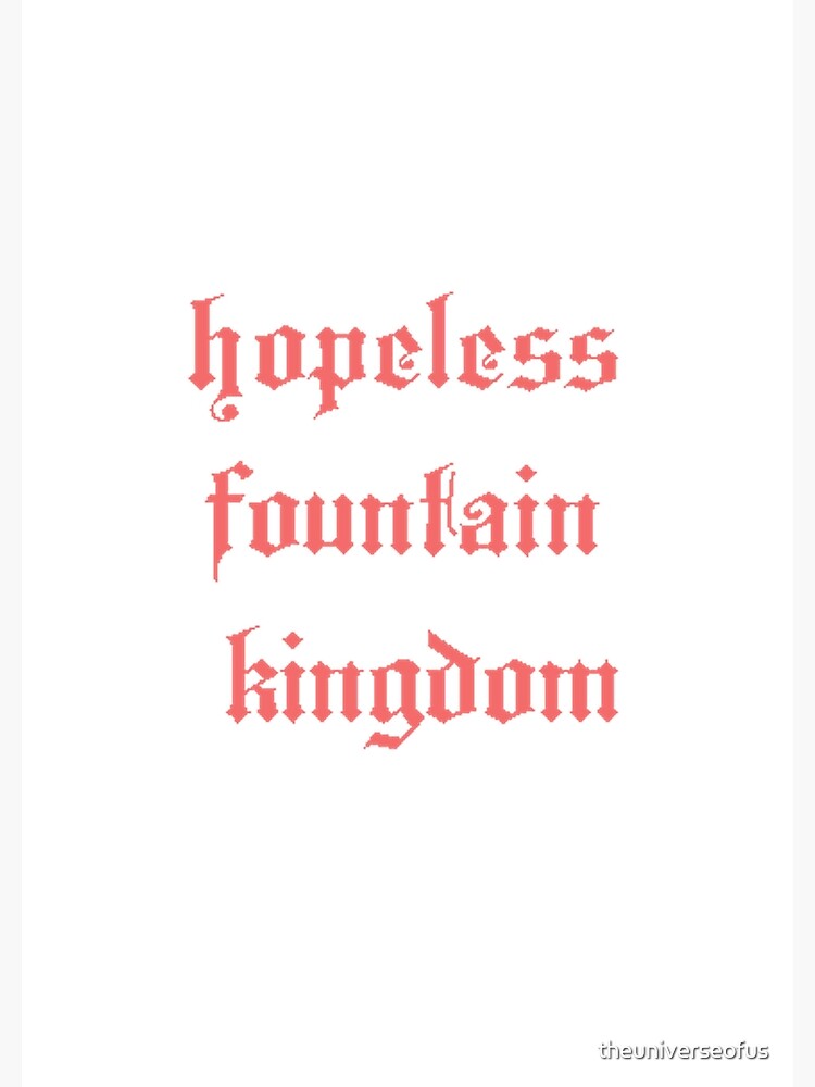"halsey - hopeless fountain kingdom" Art Print by theuniverseofus ...