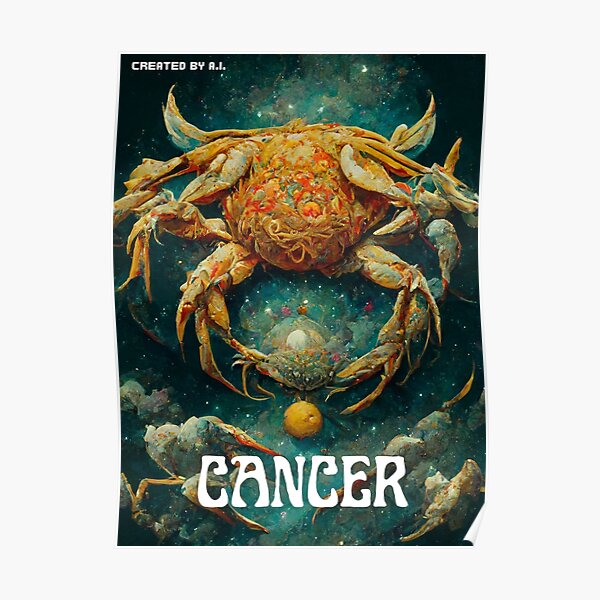 "Cancer - Zodiac Sign Created by AI" Poster for Sale by Created-by-AI ...