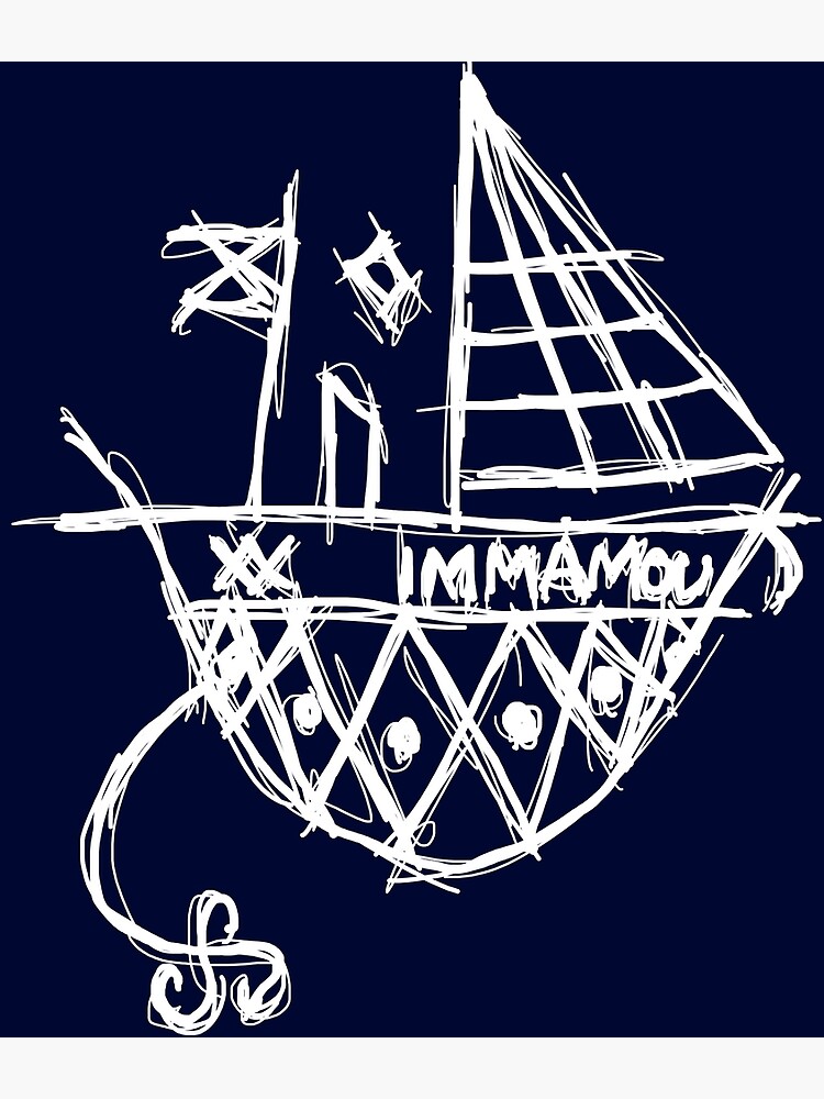 "Dark and Gritty Agwe Vodoun Voodoo Veve Symbol" Art Print for Sale by ...