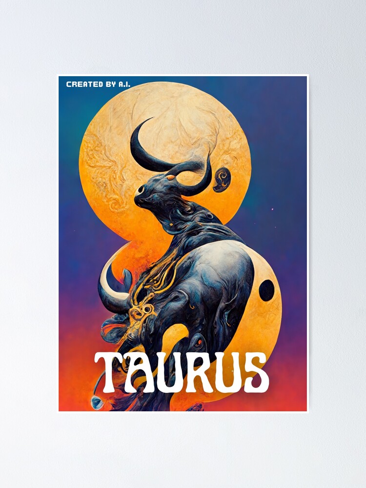 "Taurus - Zodiac Sign Created by AI" Poster for Sale by Created-by-AI ...
