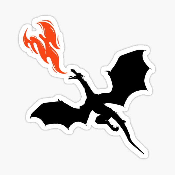 "Dragon fire " Sticker for Sale by Hallo1world | Redbubble