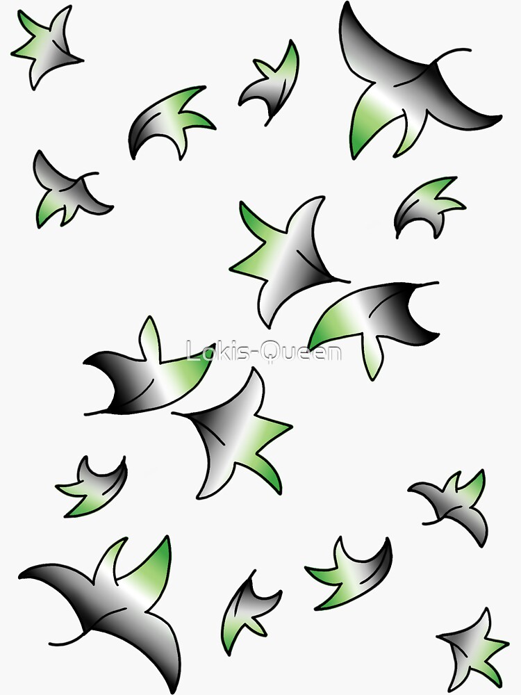 "Aro Pride Flag Heartstopper Leaves" Sticker for Sale by Lokis-Queen ...