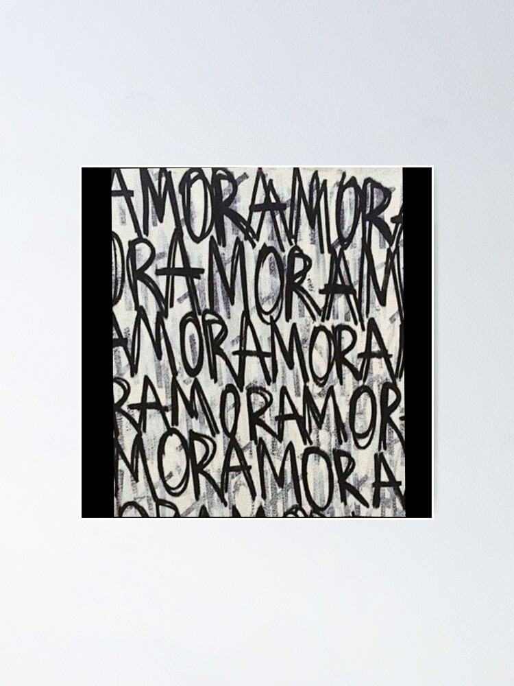 "AMOR design black and white" Poster for Sale by Tattu | Redbubble