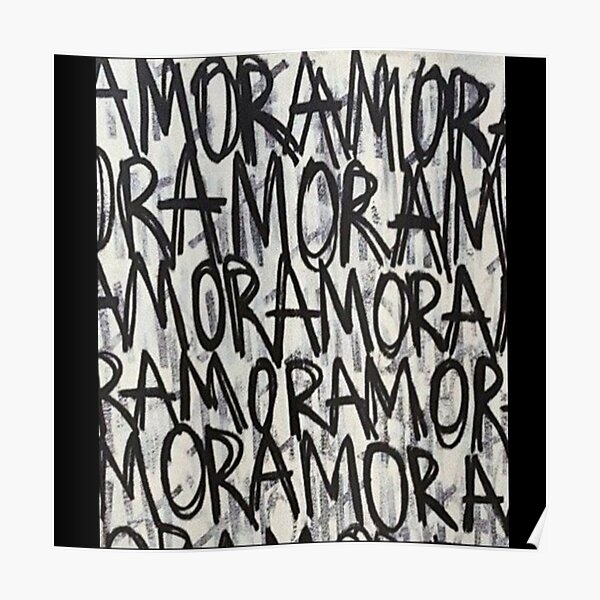 "AMOR design black and white" Poster for Sale by Tattu | Redbubble