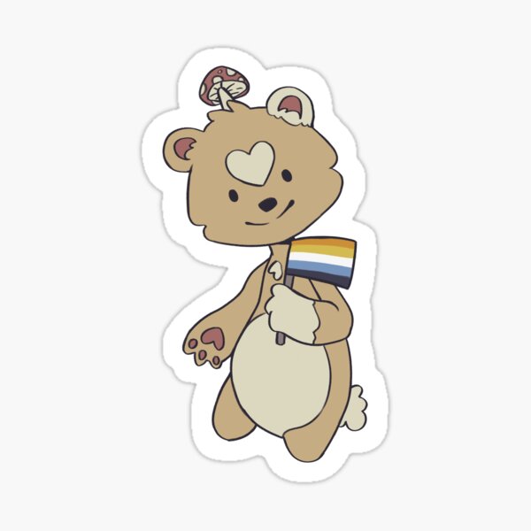 "Cute AroAce Pride Bear" Sticker for Sale by LinkingFinn | Redbubble