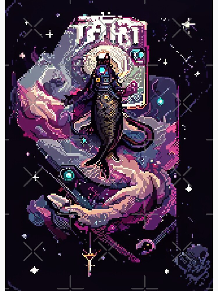 "catfish in space #7 animal tarot card" Sticker for Sale by ...