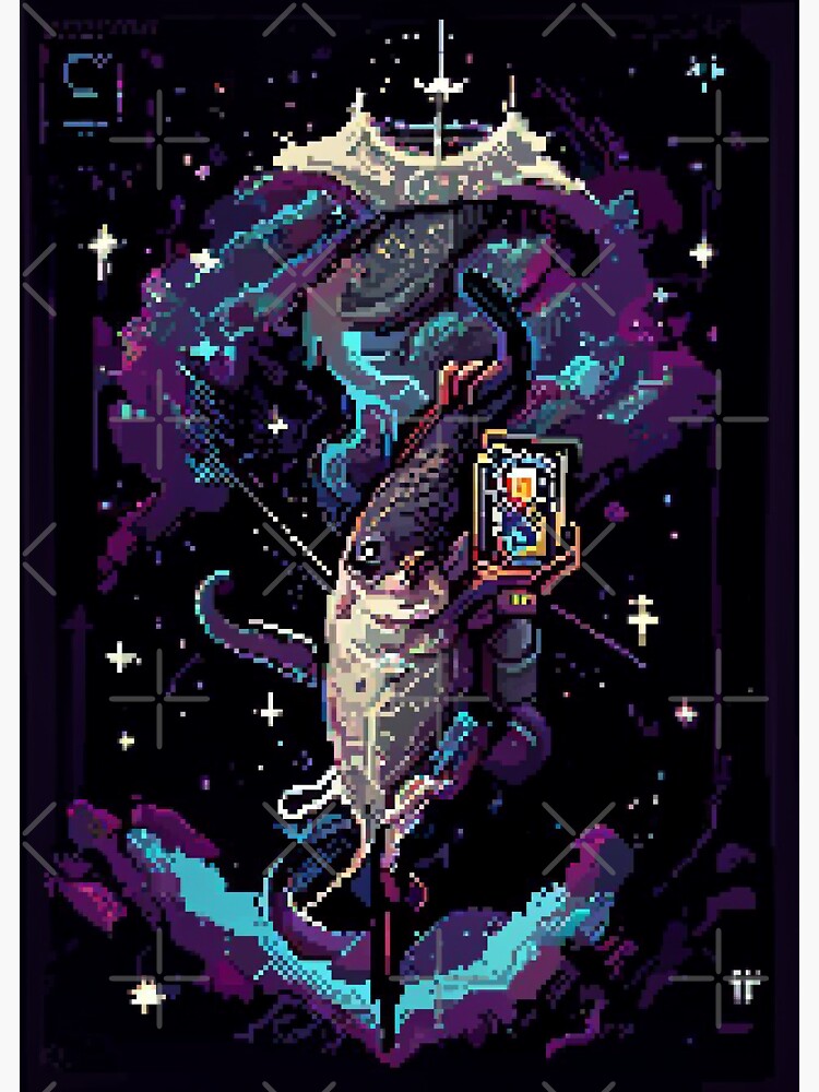 "catfish in space #8 animal tarot card" Sticker for Sale by ...