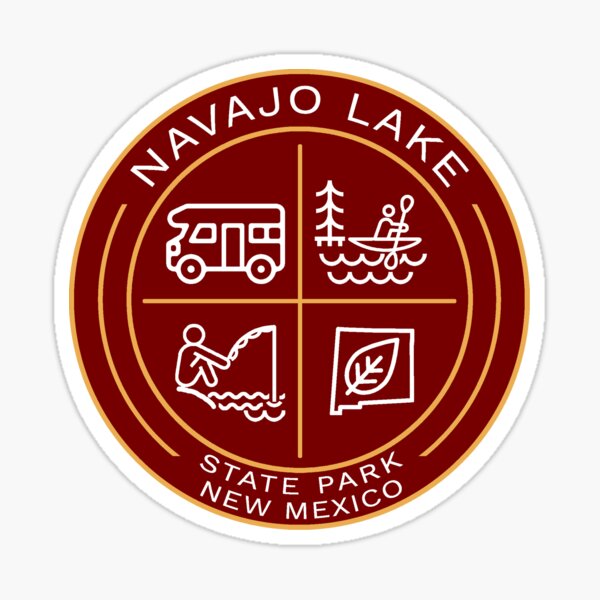 "Navajo Lake State Park Heraldic Logo" Sticker for Sale by VanyaKar ...