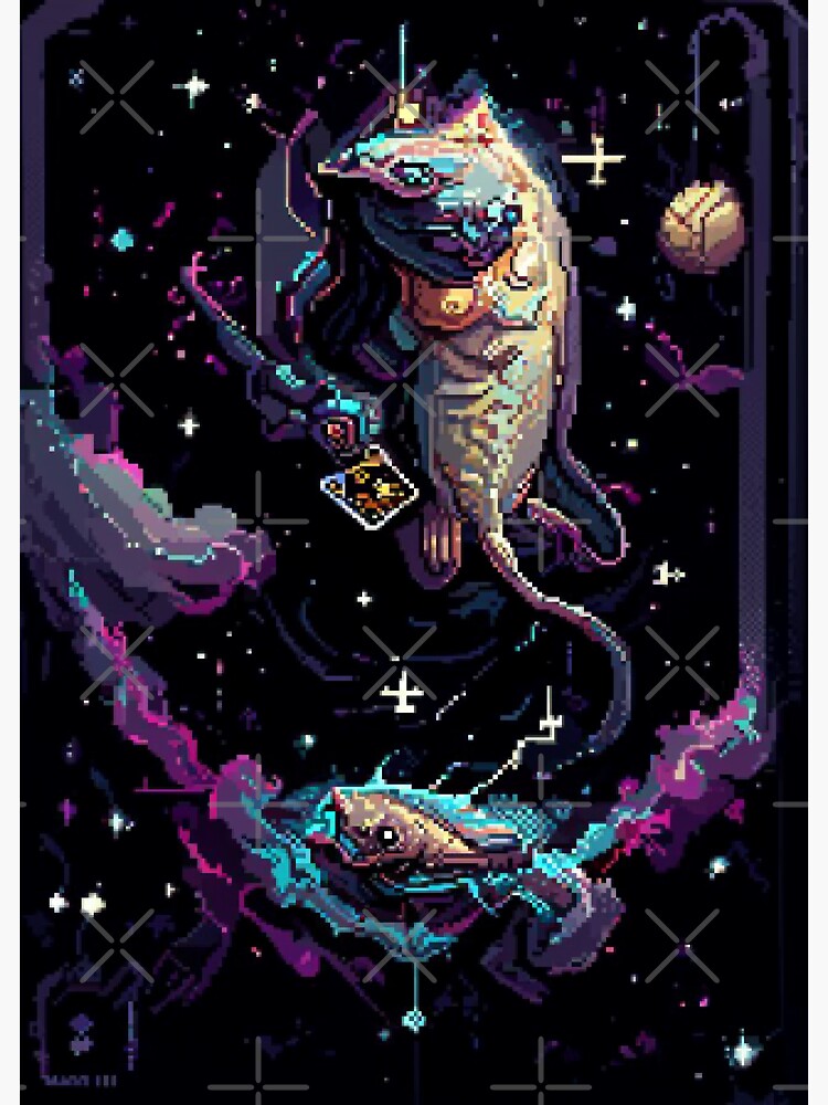 "catfish in space #11 animal tarot card" Sticker for Sale by ...