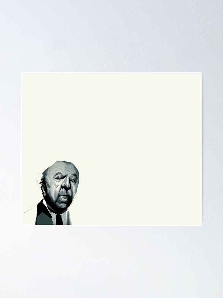 "Alfred Hitchcock Face Design" Poster for Sale by MrSemih | Redbubble