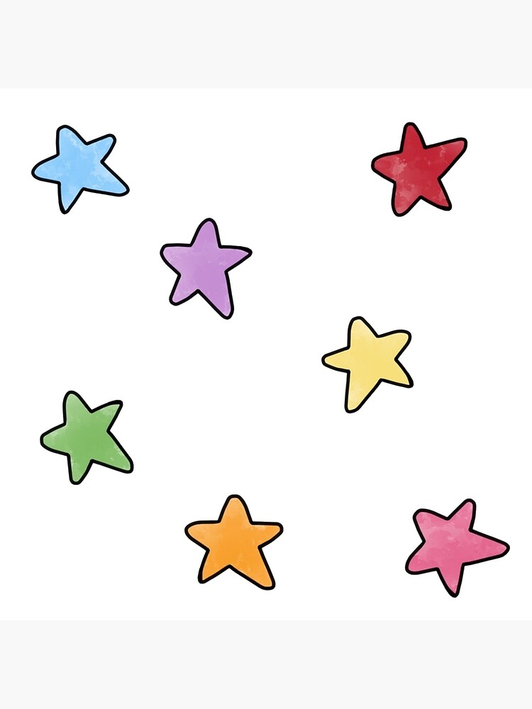 Rainbow Star Pack Poster For Sale By Hailschmidt Redbubble