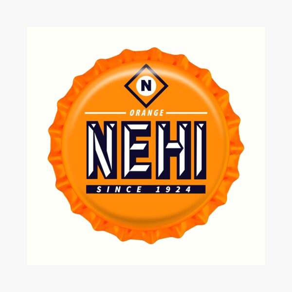 "1960s Orange NEHI Soda Bottle Cap Art" Art Print for Sale by ...