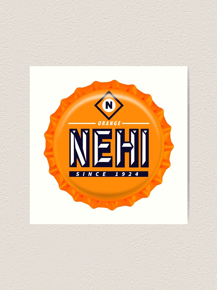 "1960s Orange NEHI Soda Bottle Cap Art" Art Print for Sale by ...