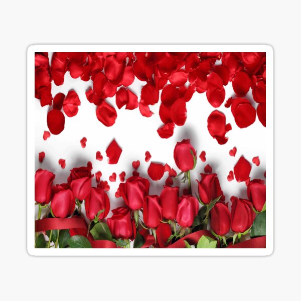 "Else Red Roses Leaves Flowers, Leaf" Sticker for Sale by elsedecor ...