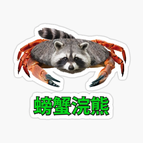 "Crab Raccoon" Sticker for Sale by cooneytoons | Redbubble