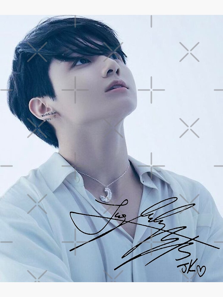 "BTS Jungkook Signed Photo " Poster for Sale by margueritta | Redbubble