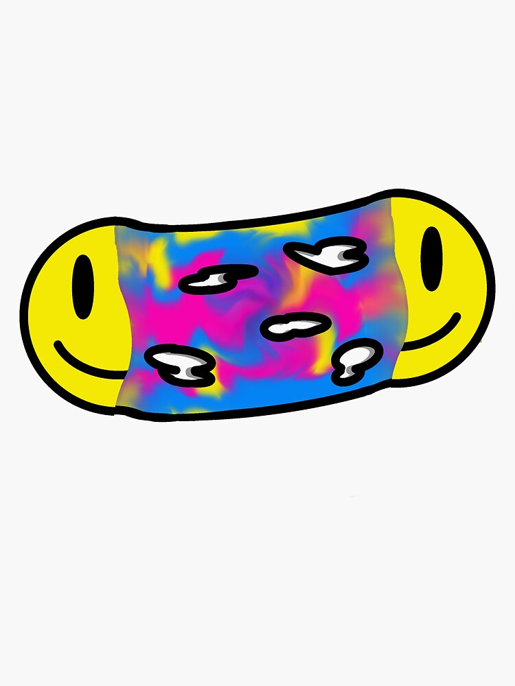 "Melted Smiley Face" Sticker for Sale by AcidicStonsey | Redbubble