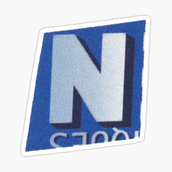 "Ransom Note Letter N | Lettering, Lettering alphabet" Sticker for Sale ...