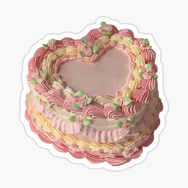 "Pink Cake" Sticker for Sale by stickersbylaurt | Redbubble