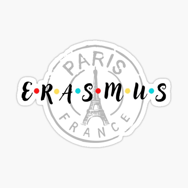 "Erasmus Paris" Sticker for Sale by soniaaseguin | Redbubble