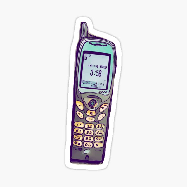 "Classic cellphone cute illustration " Sticker for Sale by ...