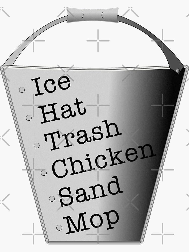 "Bucket List - Funny Pun Word Play" Sticker for Sale by CrystalCh3mist ...