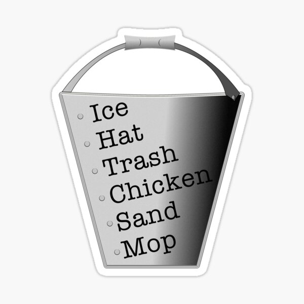 "Bucket List - Funny Pun Word Play" Sticker for Sale by CrystalCh3mist ...