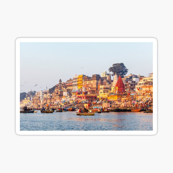 "Varanasi Ghats" Sticker for Sale by GrahamPrentice | Redbubble