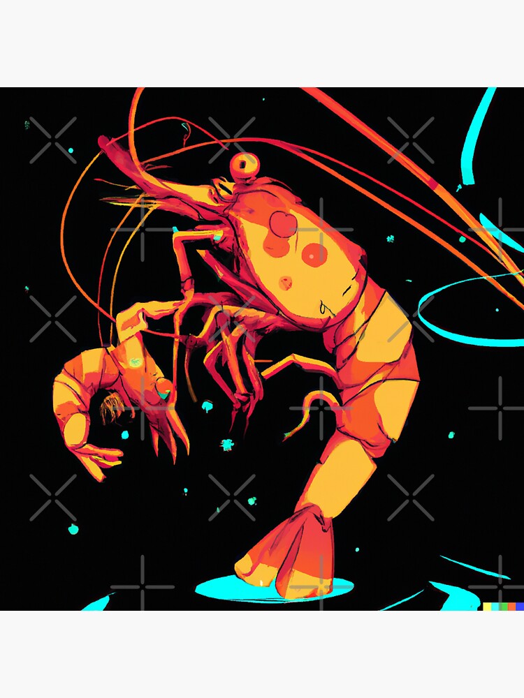 "Cyberpunk Shrimp " Sticker for Sale by Anonymou55 | Redbubble
