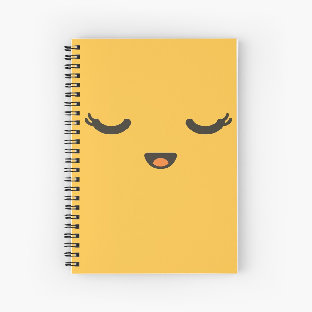 "Cute smiley kawaii face. Emoji faces. " Spiral Notebook for Sale by ...