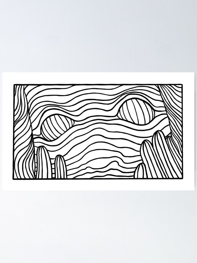 "Crazy line design black" Poster for Sale by R-C-King | Redbubble