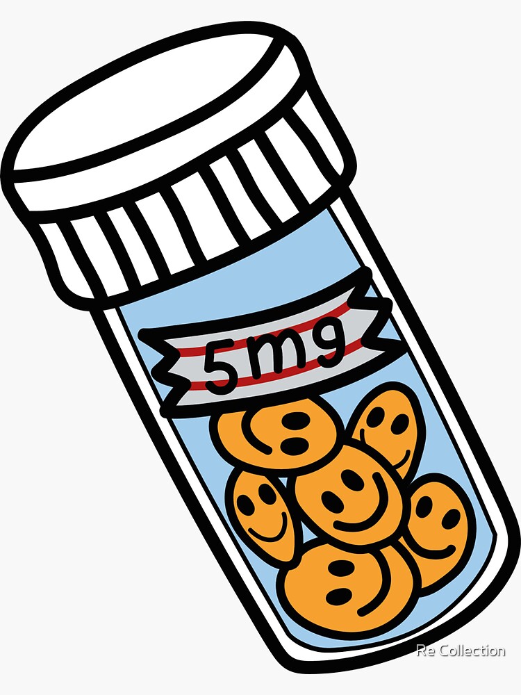 "Happy Pills" Sticker for Sale by ReeCollection | Redbubble