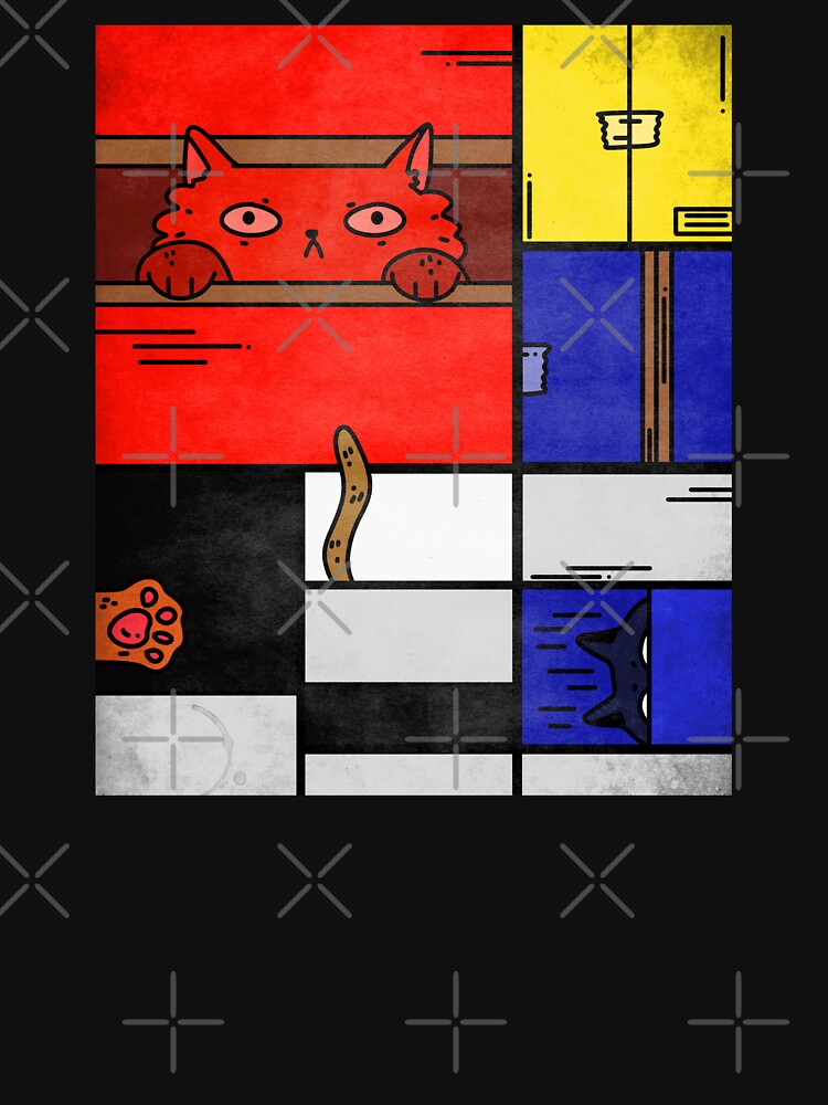 "Mondrian cat, Piet Mondrian, Piet Mondrian Art" T-shirt for Sale by ...