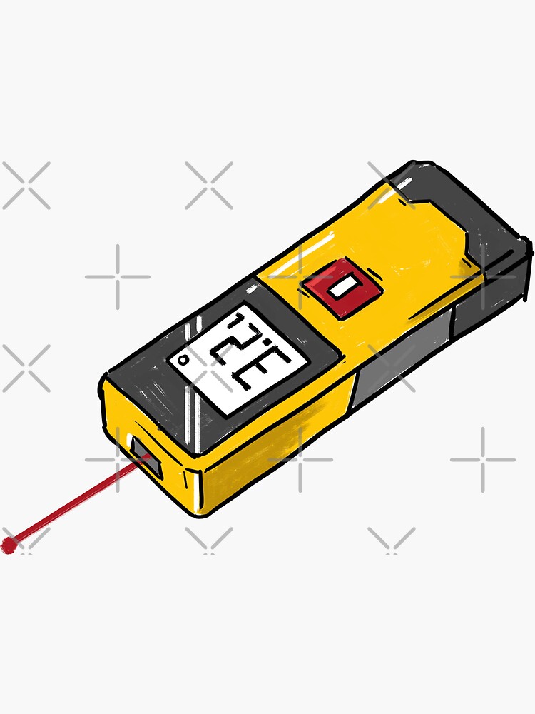 "Laser Meter" Sticker for Sale by SFK-workshop | Redbubble