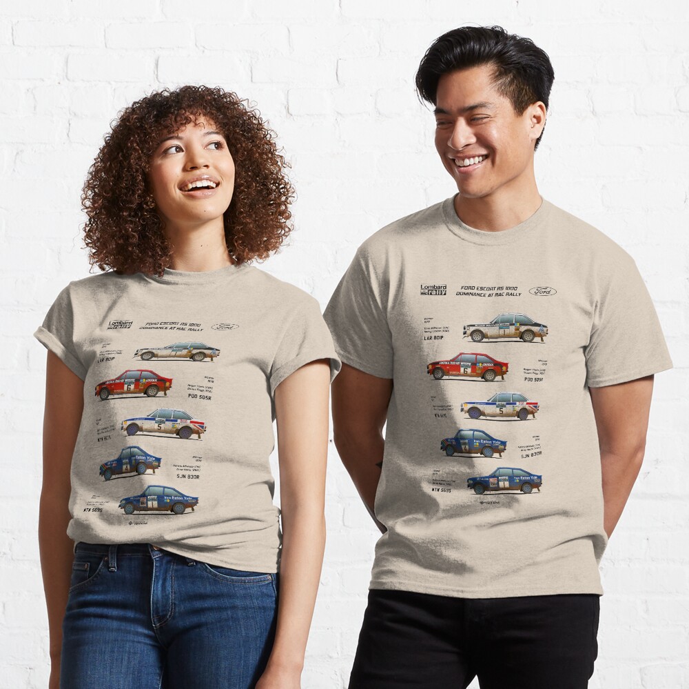 "Ford Escort RAC Rally Tribute" T-shirt by pablichor | Redbubble