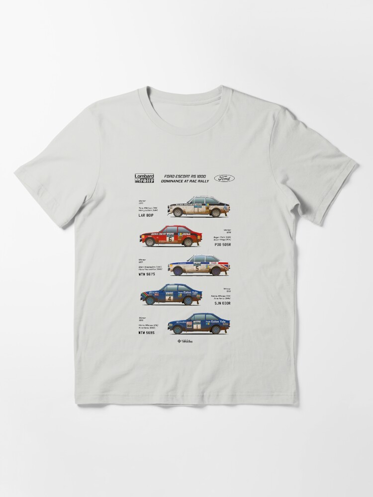 "Ford Escort RAC Rally Tribute" Essential T-Shirt for Sale by pablichor ...