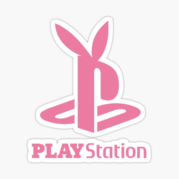 "Pink Playboy/Playstation Parody Logo" Sticker for Sale by ...
