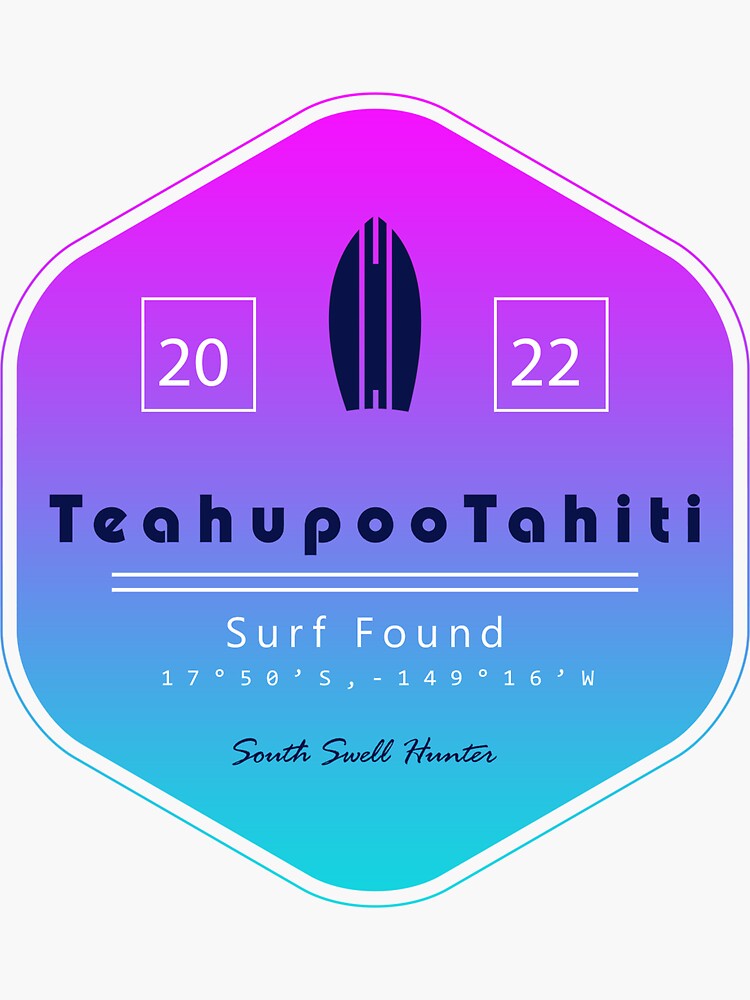 "Teahupoo Surf Sticker" Sticker for Sale by tidalstock | Redbubble