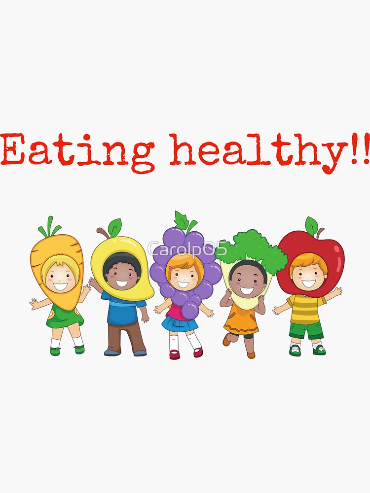 "HEALTHY EATING | LETTERING FRASES | LETTERING PHRASES" Sticker for ...