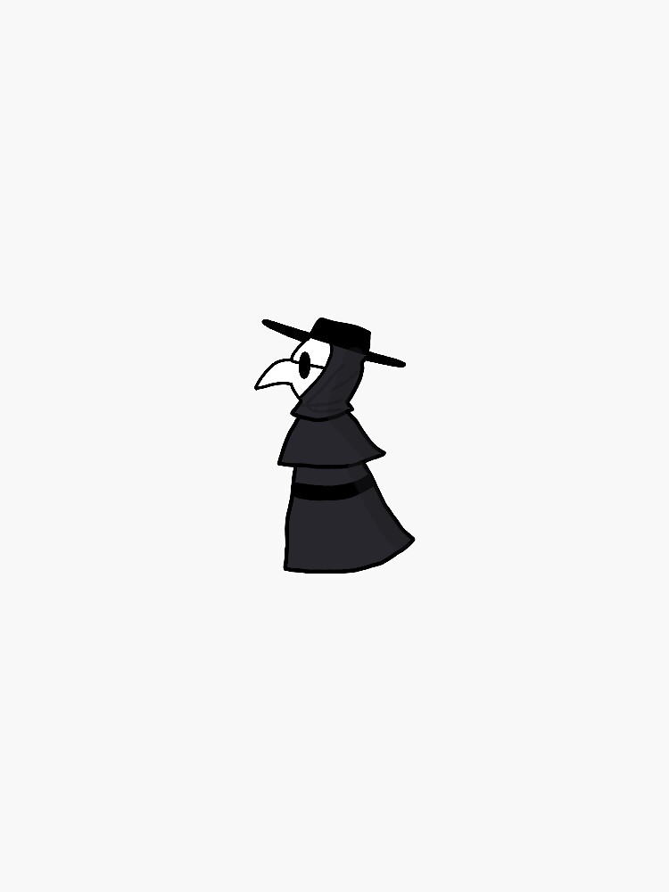 "plague doctor pin button" Sticker for Sale by mintimochi | Redbubble