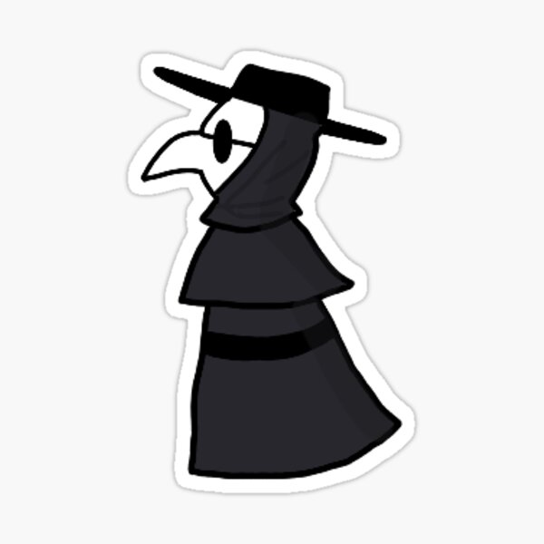 "plague doctor pin button" Sticker for Sale by mintimochi | Redbubble