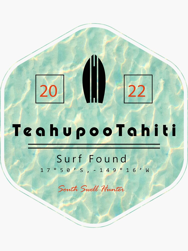 "Teahupoo Surf Sticker Water Background" Sticker for Sale by tidalstock ...