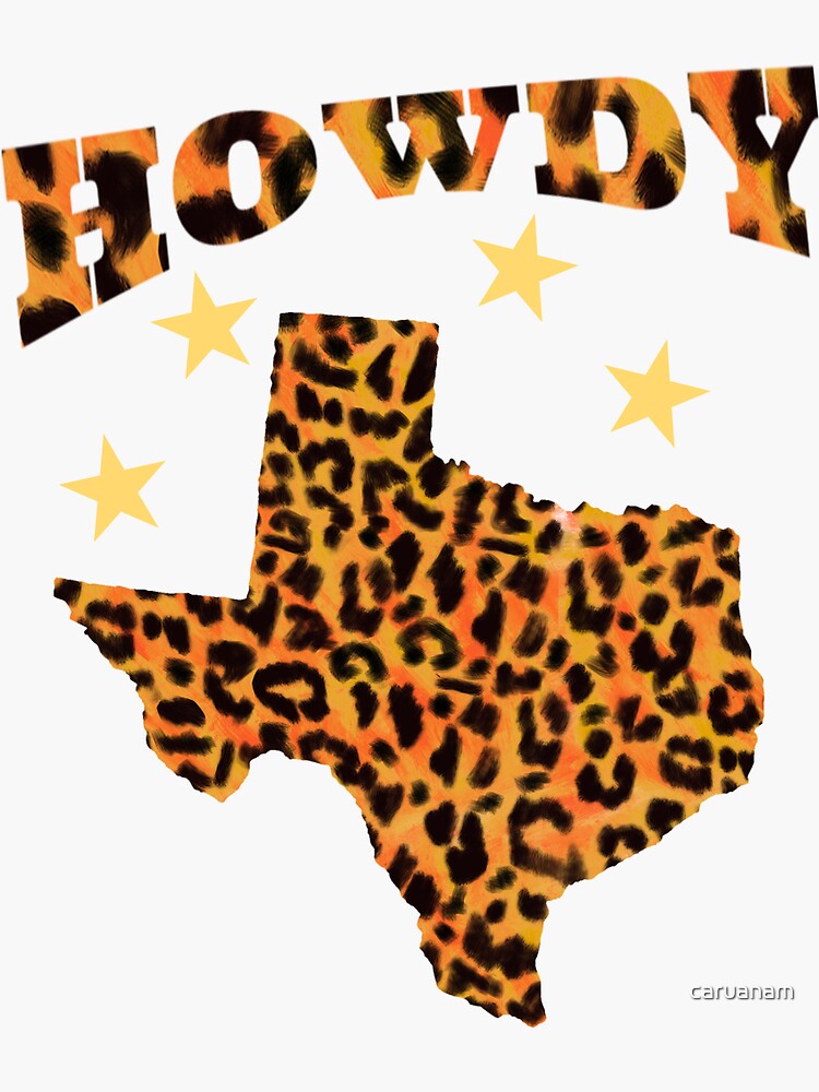 "Howdy Texas" Sticker for Sale by caruanam | Redbubble