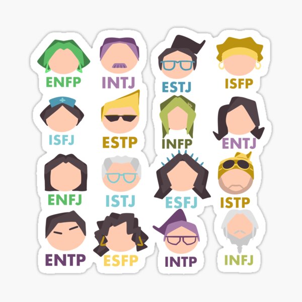 "MBTI Personalities - FULL" Sticker for Sale by Feertower | Redbubble