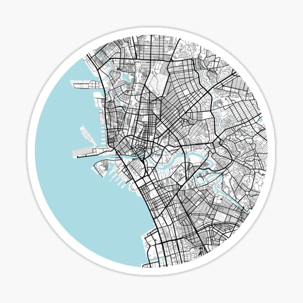 "Manila City Map of Philippines - Circle" Sticker for Sale by deMAP ...