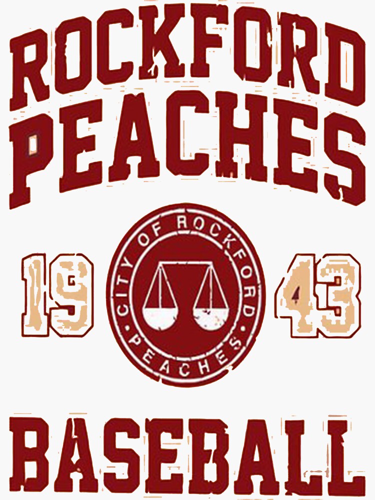"Rockford Peaches 1945 Baseball" Sticker for Sale by BaseballWorld ...