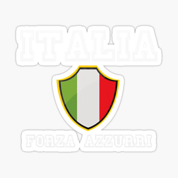 "Italy Soccer Team Italia Jersey 2021 Forza Azzurri Italia" Sticker for ...